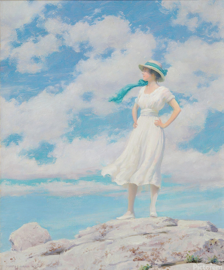 Summy Sky [On the Summit] [circa 1918] by Charles Courtney Curran [1861 ...